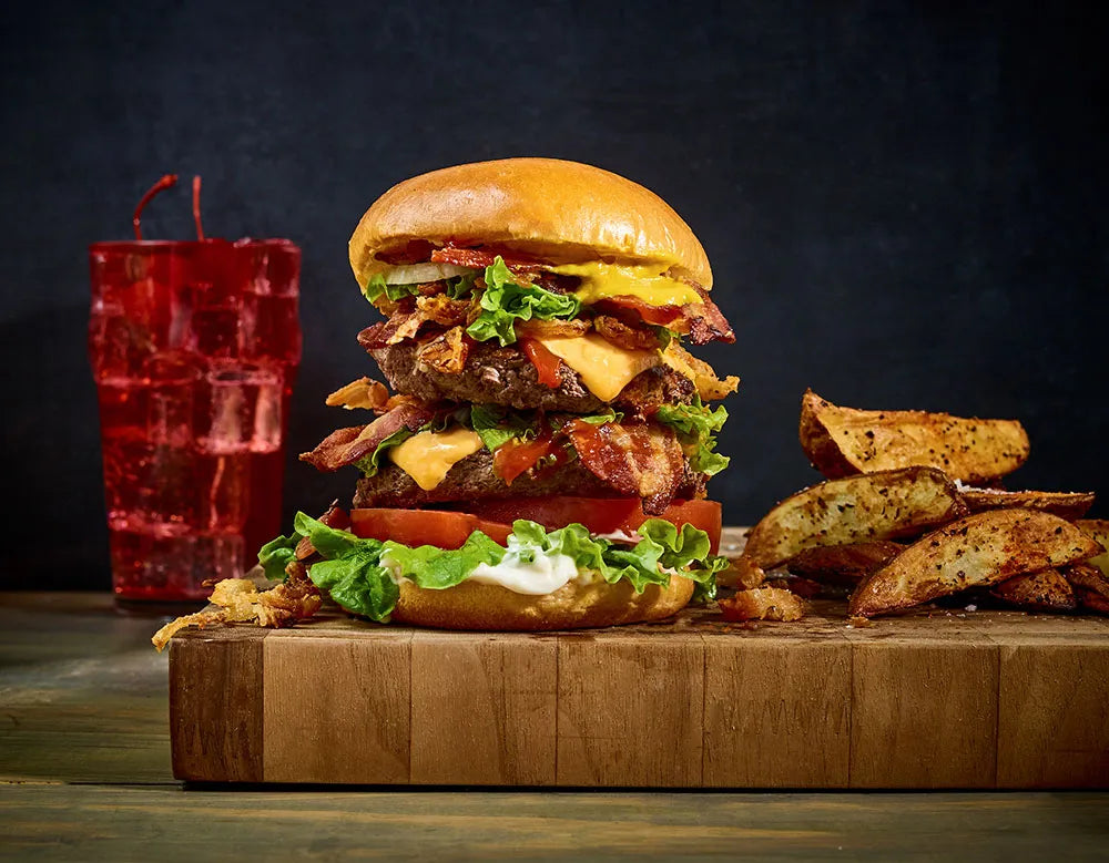 Pomponio Ranch Double Bacon Cheese Burger – Pomponio Ranch Meat