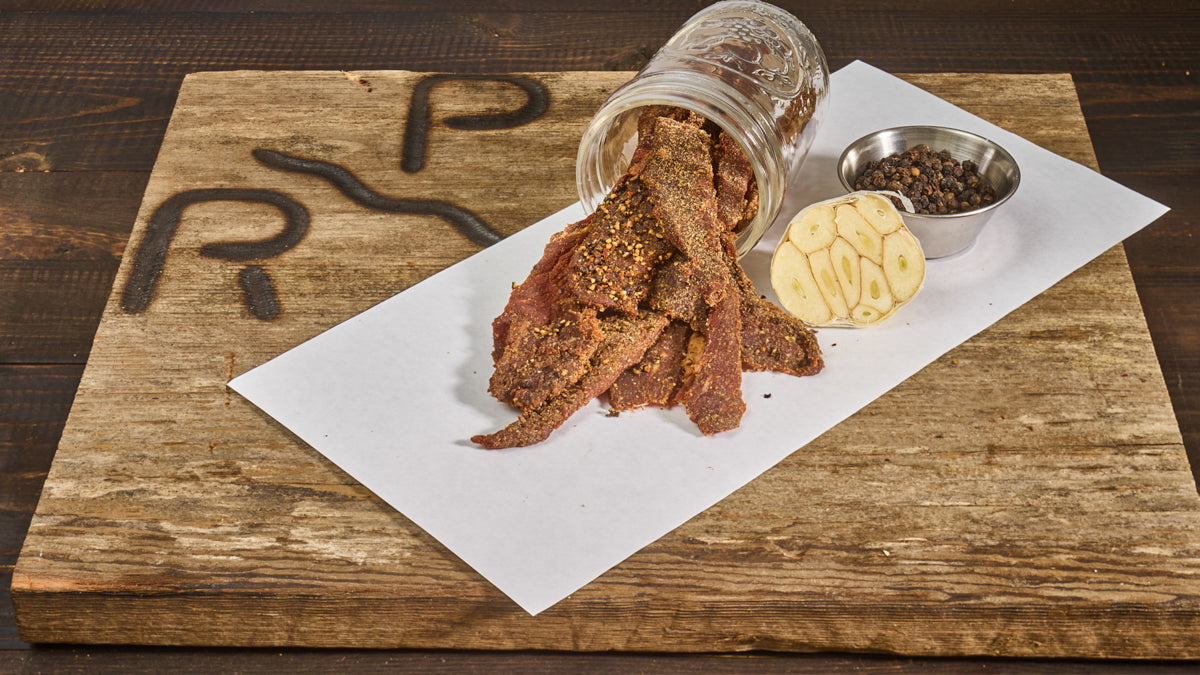 Angus Beef Jerky: Garlic Pepper – Pomponio Ranch Meat